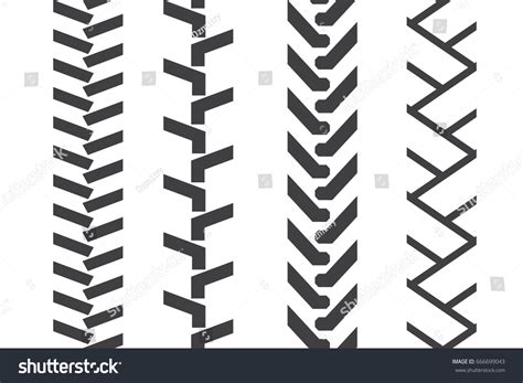 Tractor Tread Set Vector Seamless Pattern เวกเตอร์สต็อก ปลอดค่า