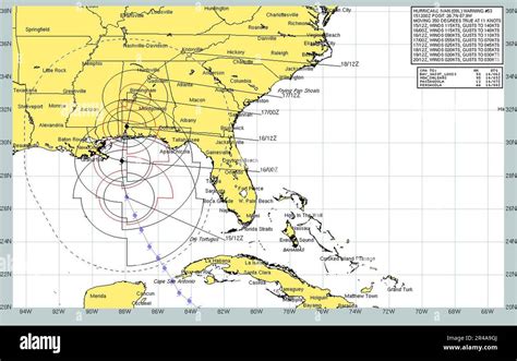 Us Navy Current Forecast Projected Path And Wind Speeds Of Hurricane