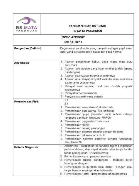 Ppk Optic Atrophy Pdf Pengembangan Diri Sains And Matematika