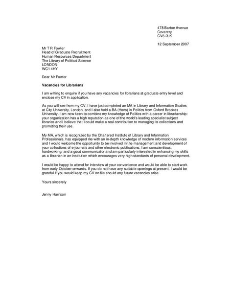 Speculative Application Letter