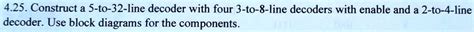 Digital Logic 425 Construct A 5 To 32 Line Decoder With Four 3 To 8 Line Decoders With Enable