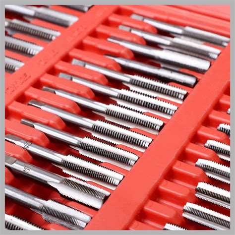 110 Pcs Tap And Die Set Metric Thread Cutting Tool Wrench Kit Tungsten