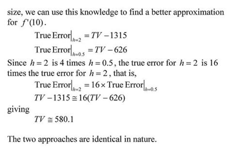 A Problem Using Central Divided Difference Error Order Numerical Methods Guy