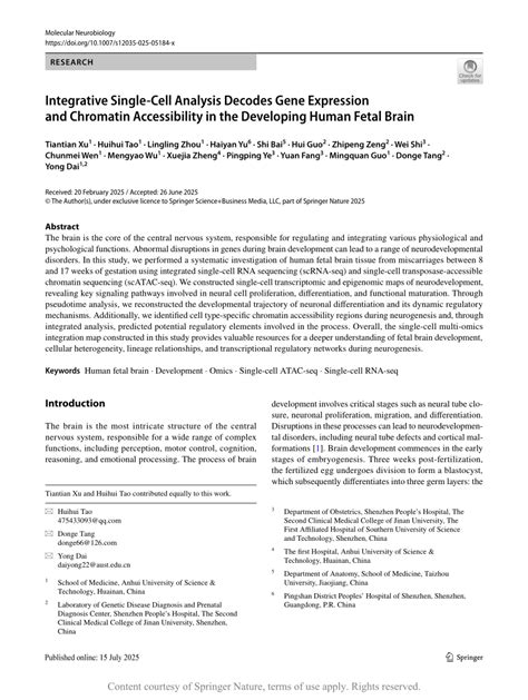 Integrative Single Cell Analysis Decodes Gene Expression And Chromatin Accessibility In The