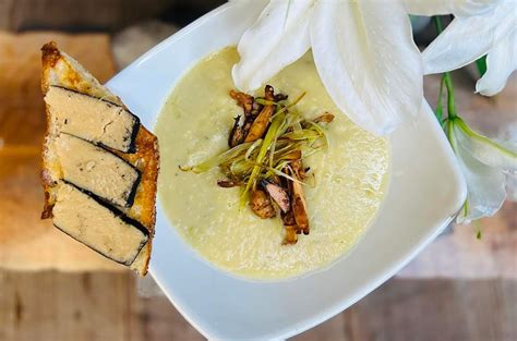 Decadent Creamy Chive Potato Leek Soup With Crispy Leeks And