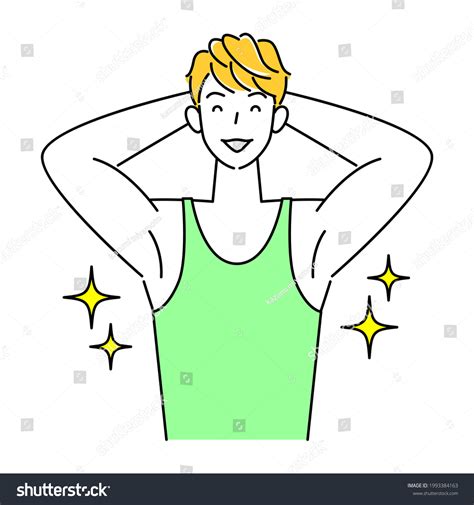 Armpits Cleaned After Removing Unwanted Hair Stock Illustration