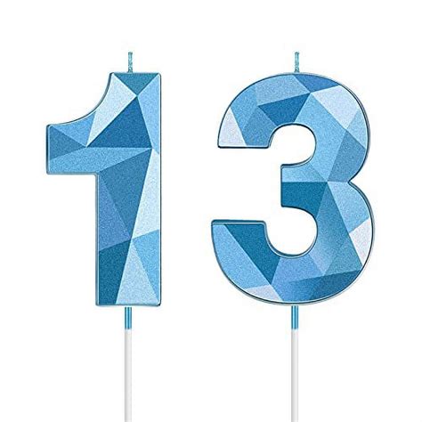 Number 13 Birthday Candle