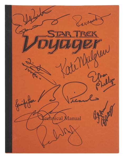 Star Trek Voyager Bob Picardos Cast Signed Technical Manual