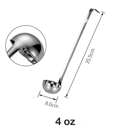 Stainless Steel Soup Laddle Spoon Soup Spoon Ounce Spoon With Hook Milk Teap Pearl Porridge