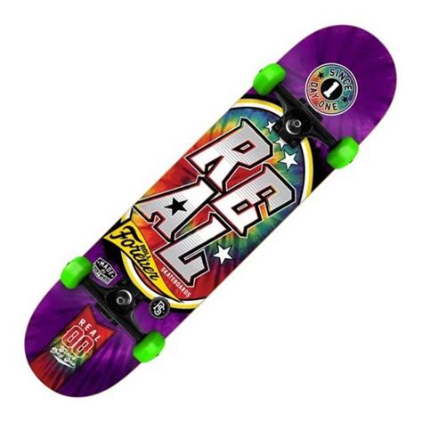 Real Skateboards Real Tie Dye Large Complete Skateboard 80 Complete