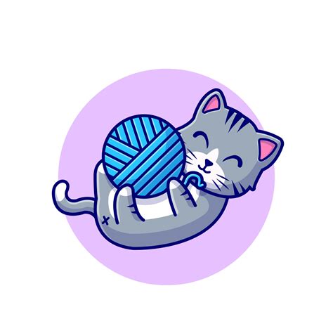 Drawing Of Cat Playing With Yarn At Tommy Brannan Blog