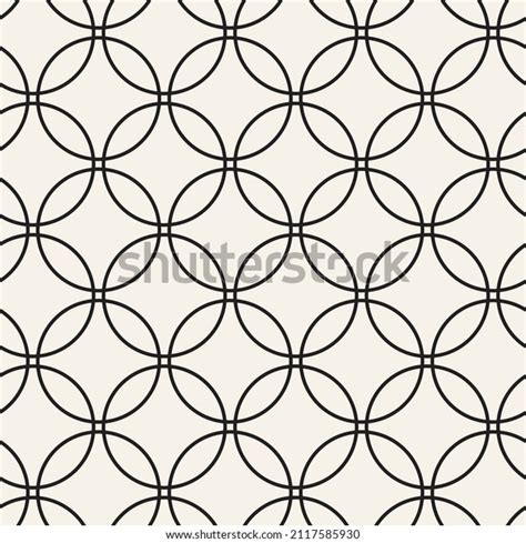 Vector Seamless Overlapping Circles Pattern Repeating Stock Vector Royalty Free 2117585930