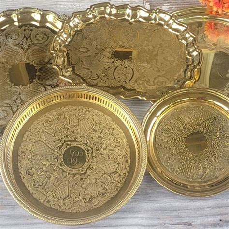 Vintage Brass Tray Etsy