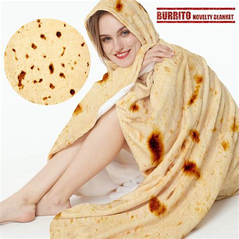 Burrito Tortilla Throw Blanket 20 Double Sided Burritos