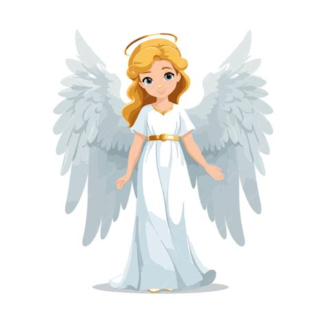 Premium Vector Guardian Angel Vector On White Background