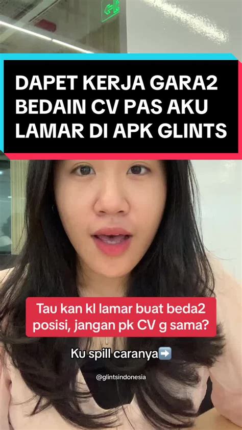 Tips Cari Kerja Gampang Lewat Aplikasi Glints Tiktok