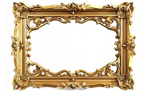 A Gold Framed Picture Of A Gold Frame Premium Ai Generated Image
