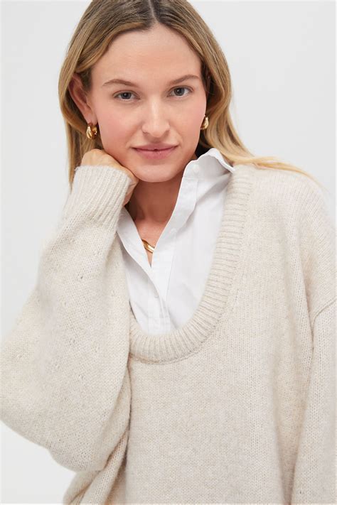 Oatmeal Removable Collar Dickey Sweater Pomander Place