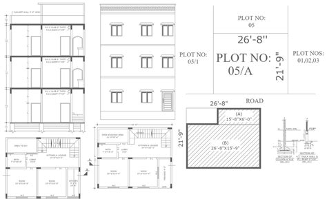 House Plan Cad Block For Reference Practice Autocad Dwg Drawing
