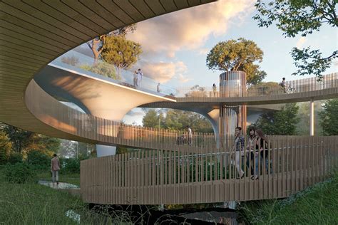 This Bridge With An Elevated Garden Is A Combination Of Nature And