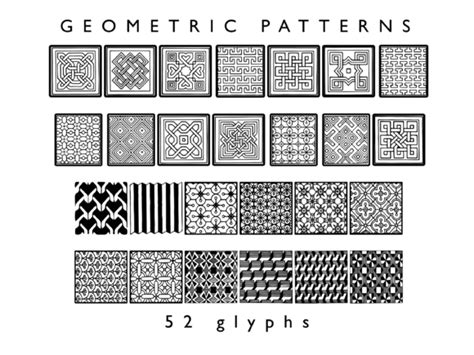 Geometric Patterns Font Font Canyon