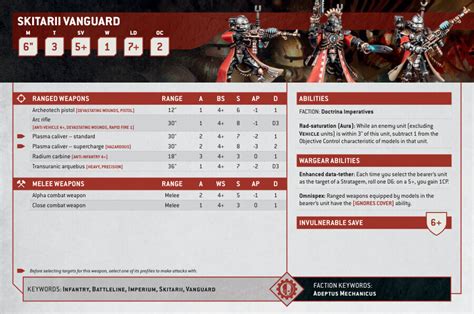 Warhammer 40k Skitarii Vanguard