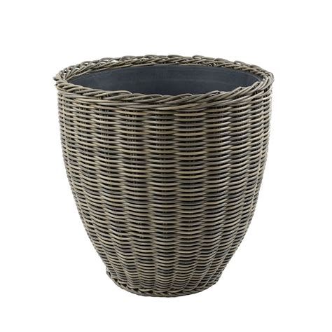 Ghiveci Ratan Sintetic 7621617 Cu Masca Rotund D 44 Cm Dedeman