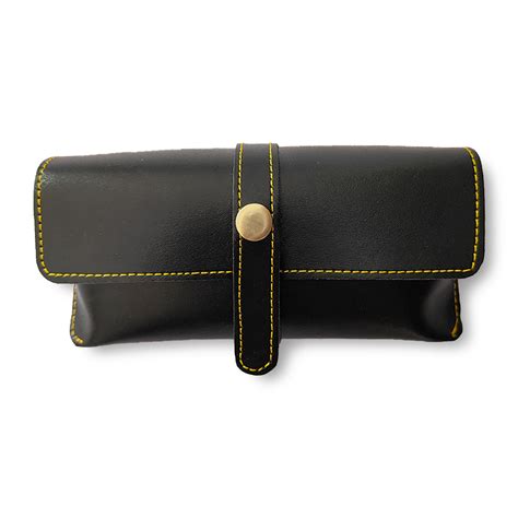 Sunglass Holder Indian Faux Leather Black Rightmarc