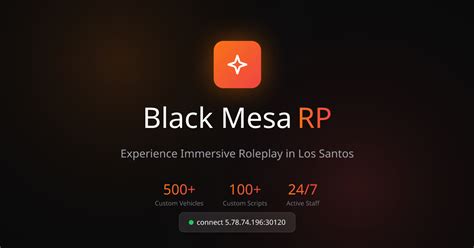 Black Mesa Rp Fivem Roleplay Community