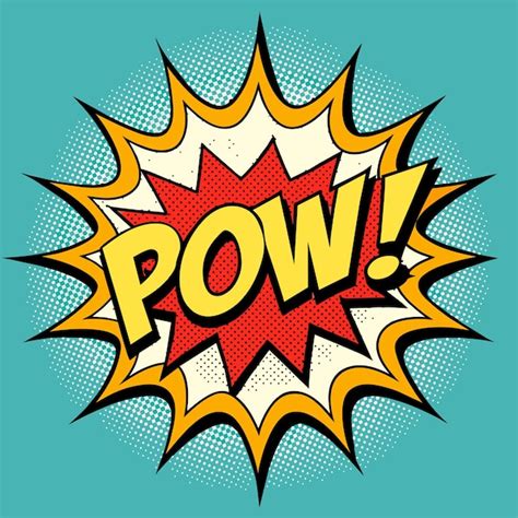 Premium Vector | Text POW comic style pop art speech bubble