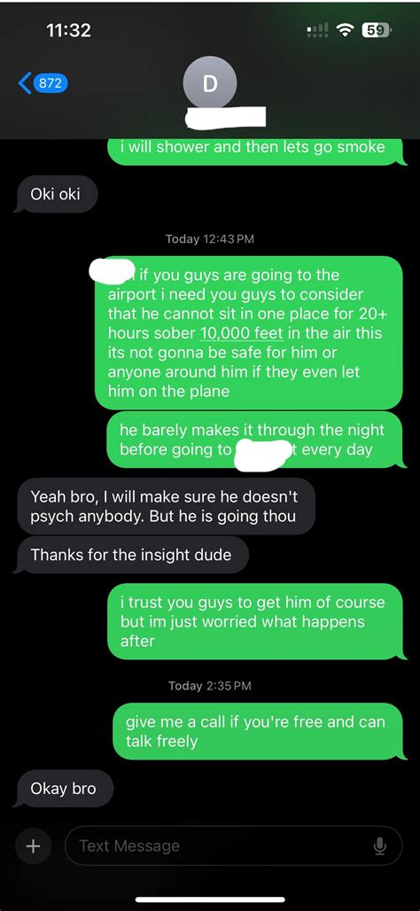 Last Texts To My Friend Before Their Roommate Got Arrested For