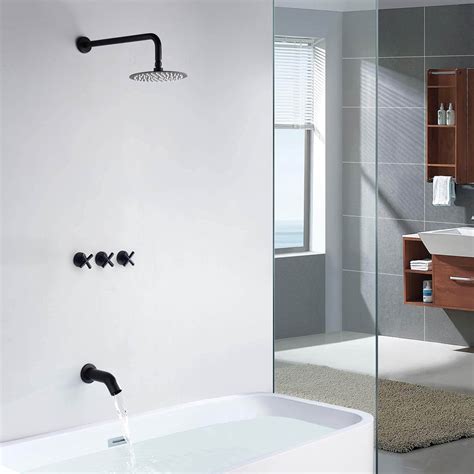 Tub Shower Faucet Matte Black
