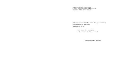 pdf cleanroom software engineering reference model citeseerx