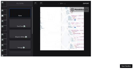 PhotoEditorSDK React Demo Codesandbox