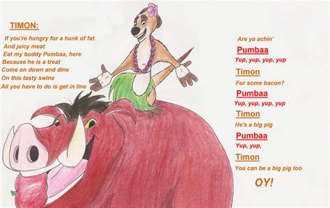 Timon And Pumbaa Hula By Megbeth On Deviantart