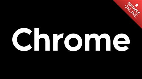 Chrome | On Customizable Colored Rectangle | Text Effect Generator