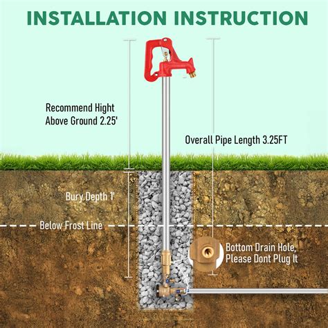 Types Of Freeze Proof Water Hydrants Water Source Bury Depth Frost