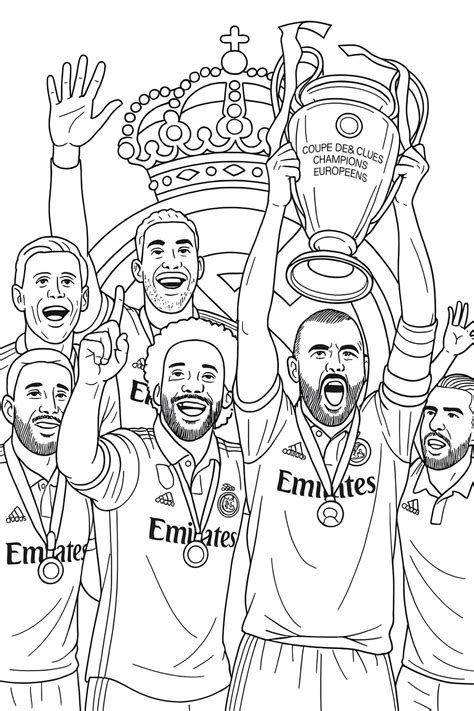 Dibujos De Real Madrid Para Imprimir Y Colorear 🎨