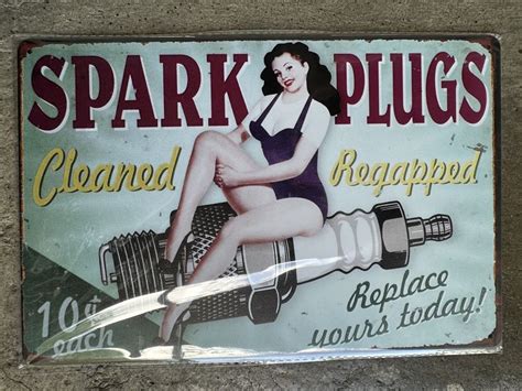 Spark Plugs Pin Up Werbung Reklame Neu Gemäss Beschreibung In