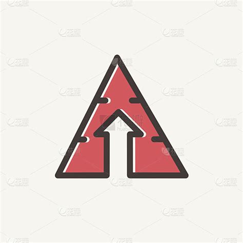 三角形箭头上细线图标 三角形箭头上细线图标