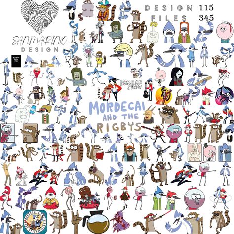 Regular Show Chracters Cartoon Stickers Svg T Shirt Hoodie Sticker