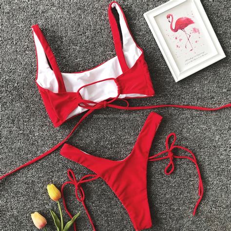 2019 Custom 18 Teen Hot Sexy Neon Bikini Young Girl Summer Open Micro