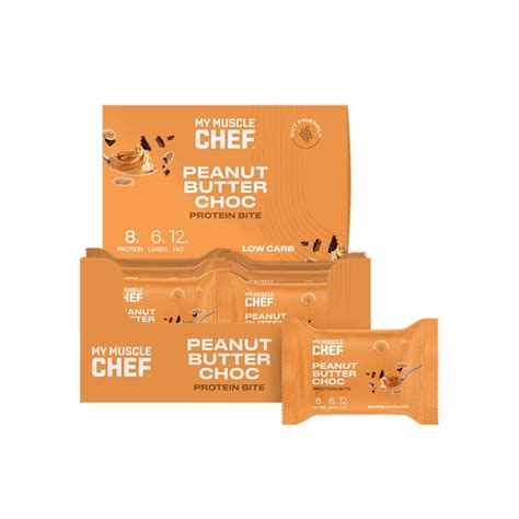 My Muscle Chef Protein Bite Peanut Butter Choc 12 X 37g Healthylife