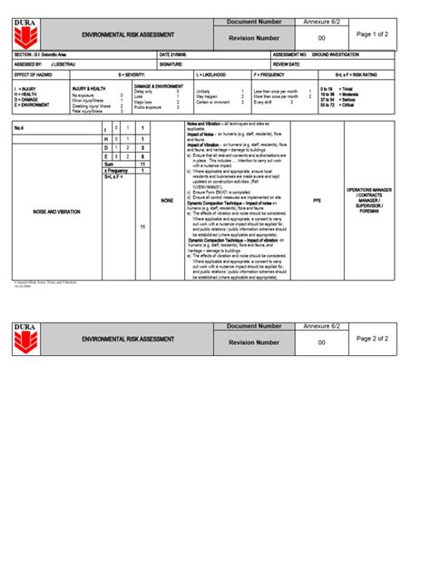 Risk Asses Noise And Vibration Download Free Pdf Noise Risk
