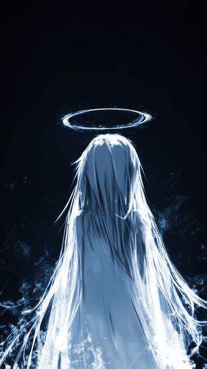 Angel Silhouette With Halo 4k Wallpaper For Iphone Background