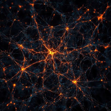 Abstract Neural Network Visualization With Glowing Nodes Stock Image Image Of Design Data