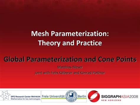 ppt mesh parameterization theory and practice powerpoint