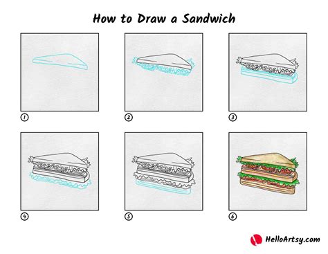 Simple Sandwich Drawing