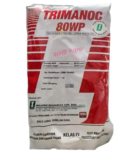 Imaspro Trimanoc 80wp 1kg Whb Agro Sdn Bhd