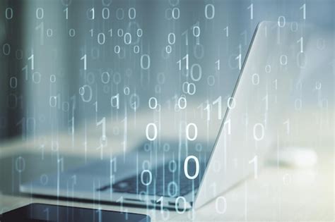 premium photo creative concept of binary code illustration on modern